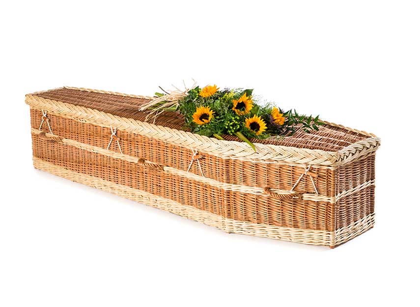 Biodegradeable, eco friendly coffins for green, woodland burials