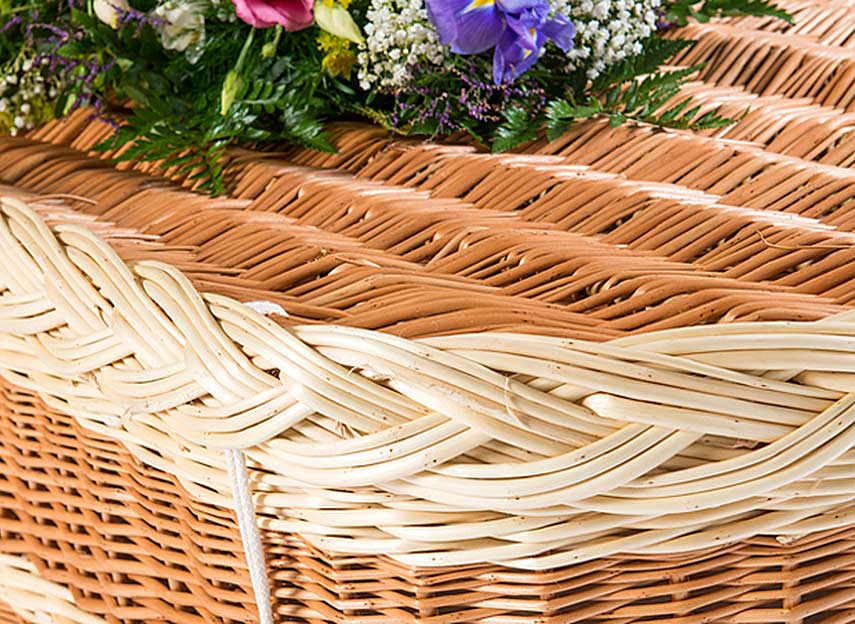 Biodegradeable, eco friendly coffins for green, woodland burials